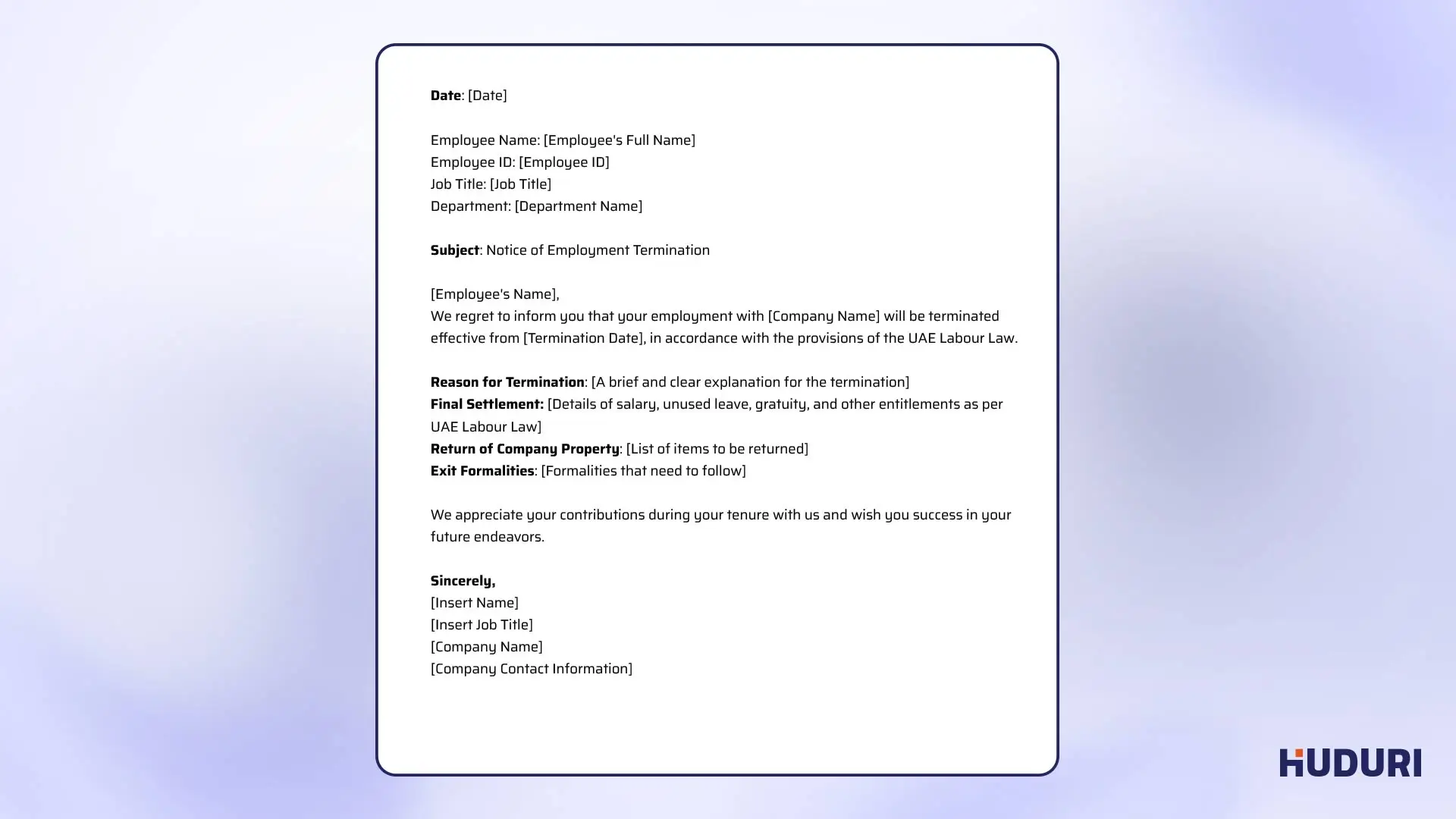 Termination of Employment in UAE