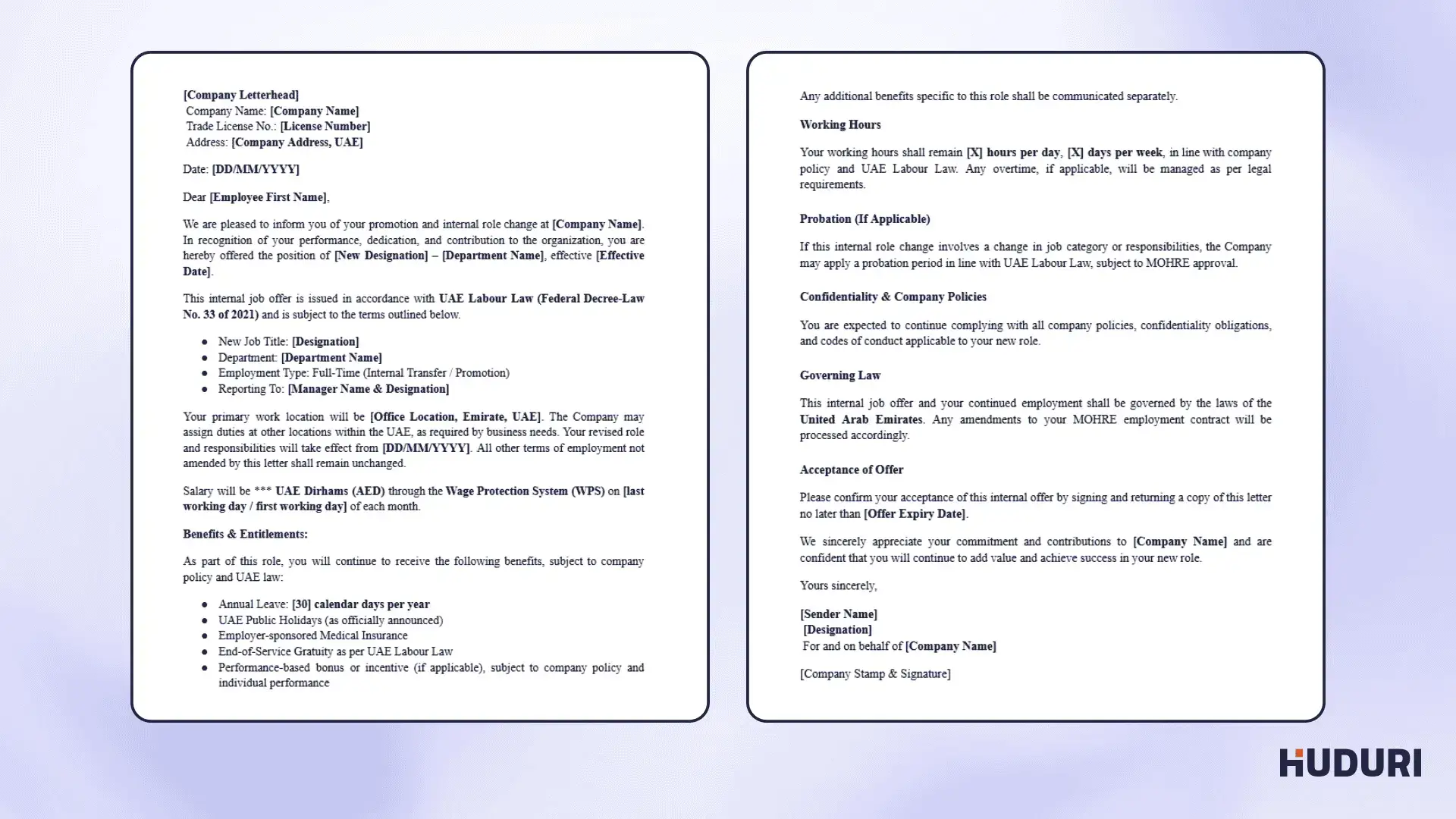 Offer Letter Sample UAE (2026)