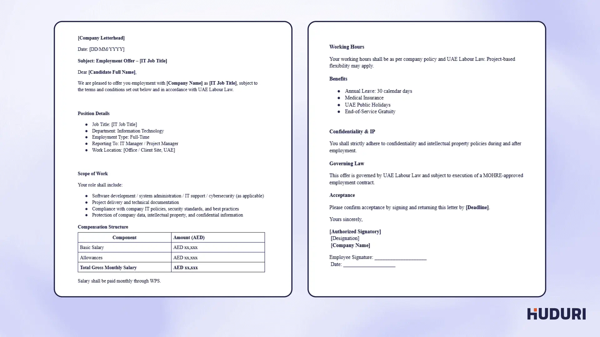 Offer Letter Sample UAE (2026)