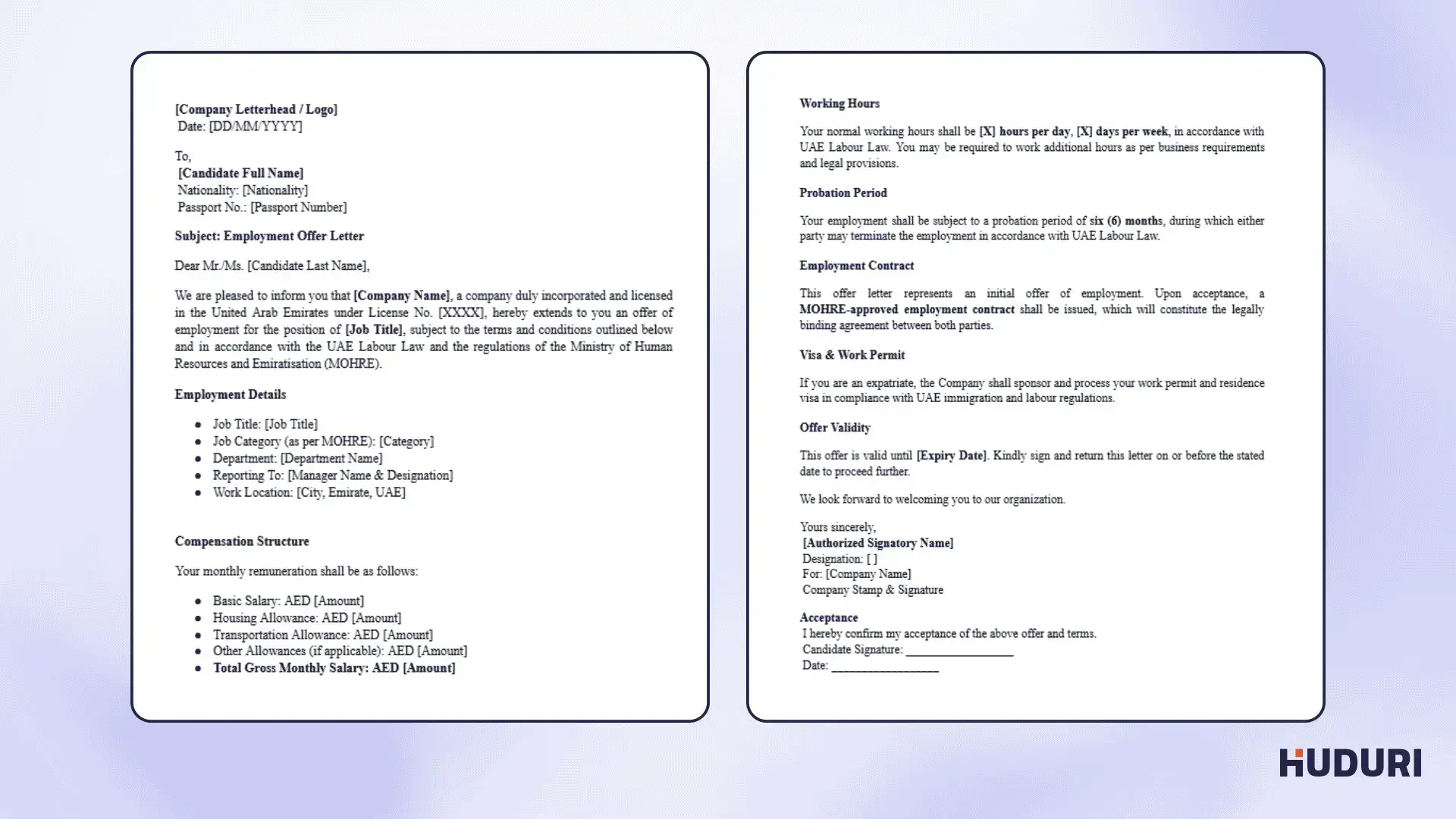 Offer Letter Sample UAE (2026)